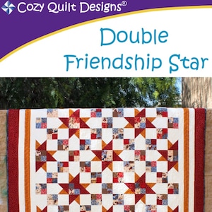 Double Friendship Star strip Club Quilt Pattern By: Daniela Stout Cozy ...