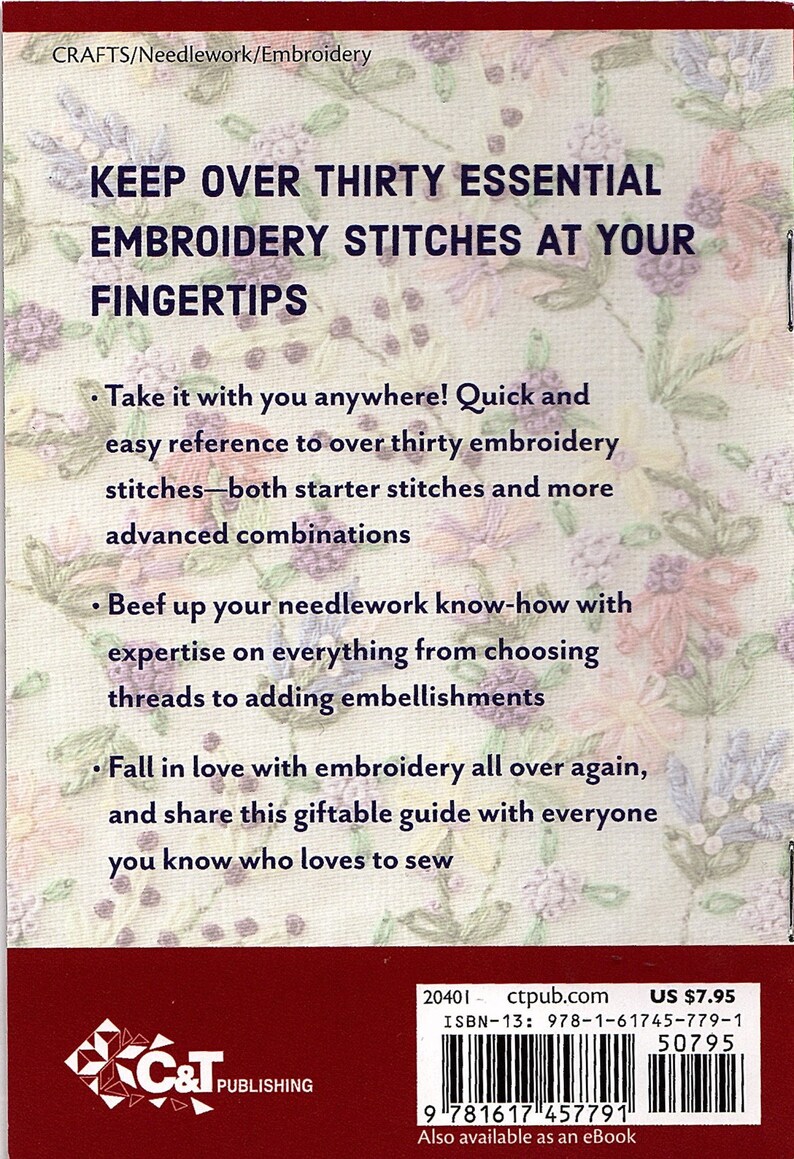 Embroidery Stitching Handy Pocket Guide softcover Booklet - Etsy