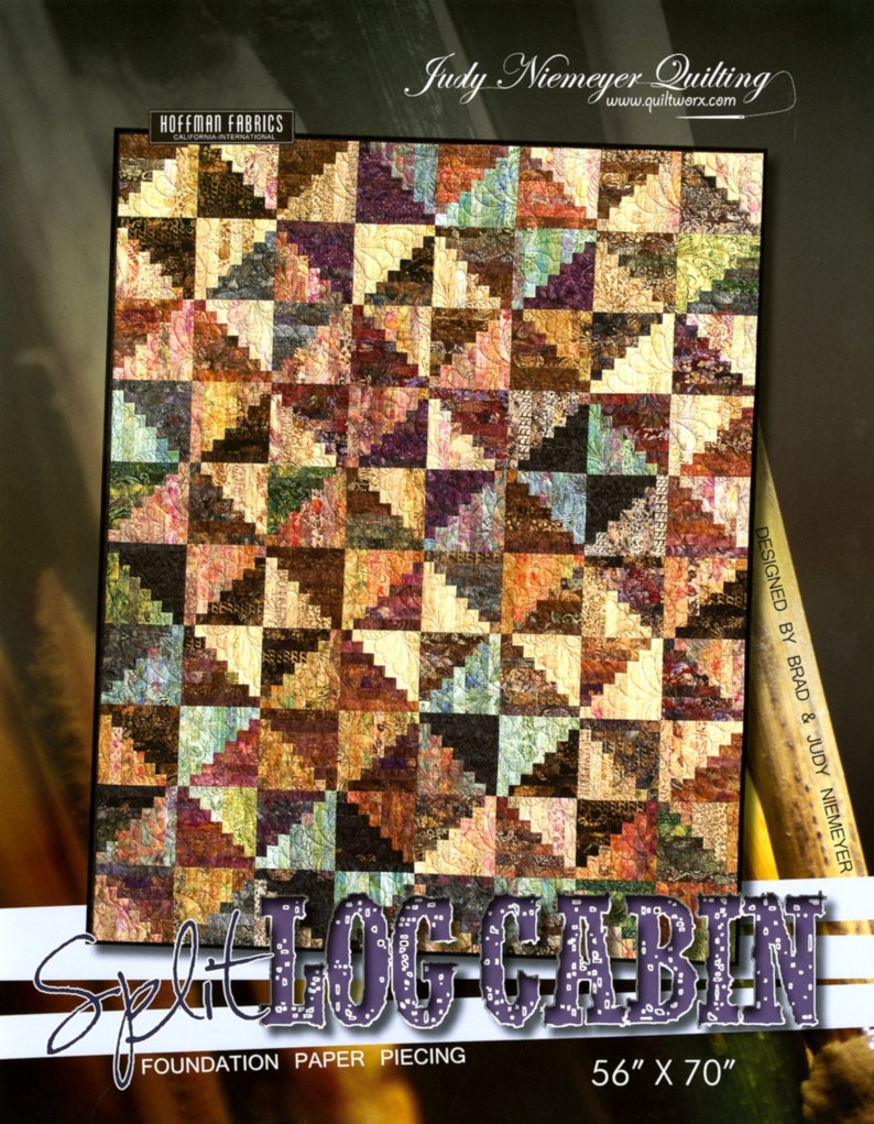 Split Log Cabin foundations Paper Piecing Quilt Pattern By: - Etsy
