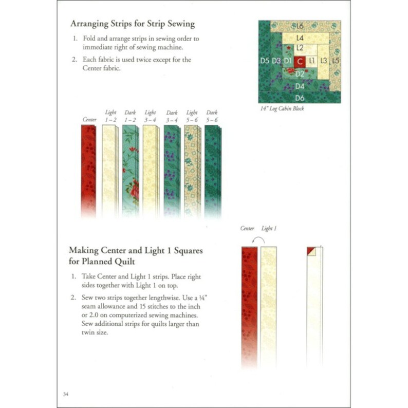 Make a Quilt in A Day *log Cabin Pattern Book *6th Edition* By: Eleanor ...