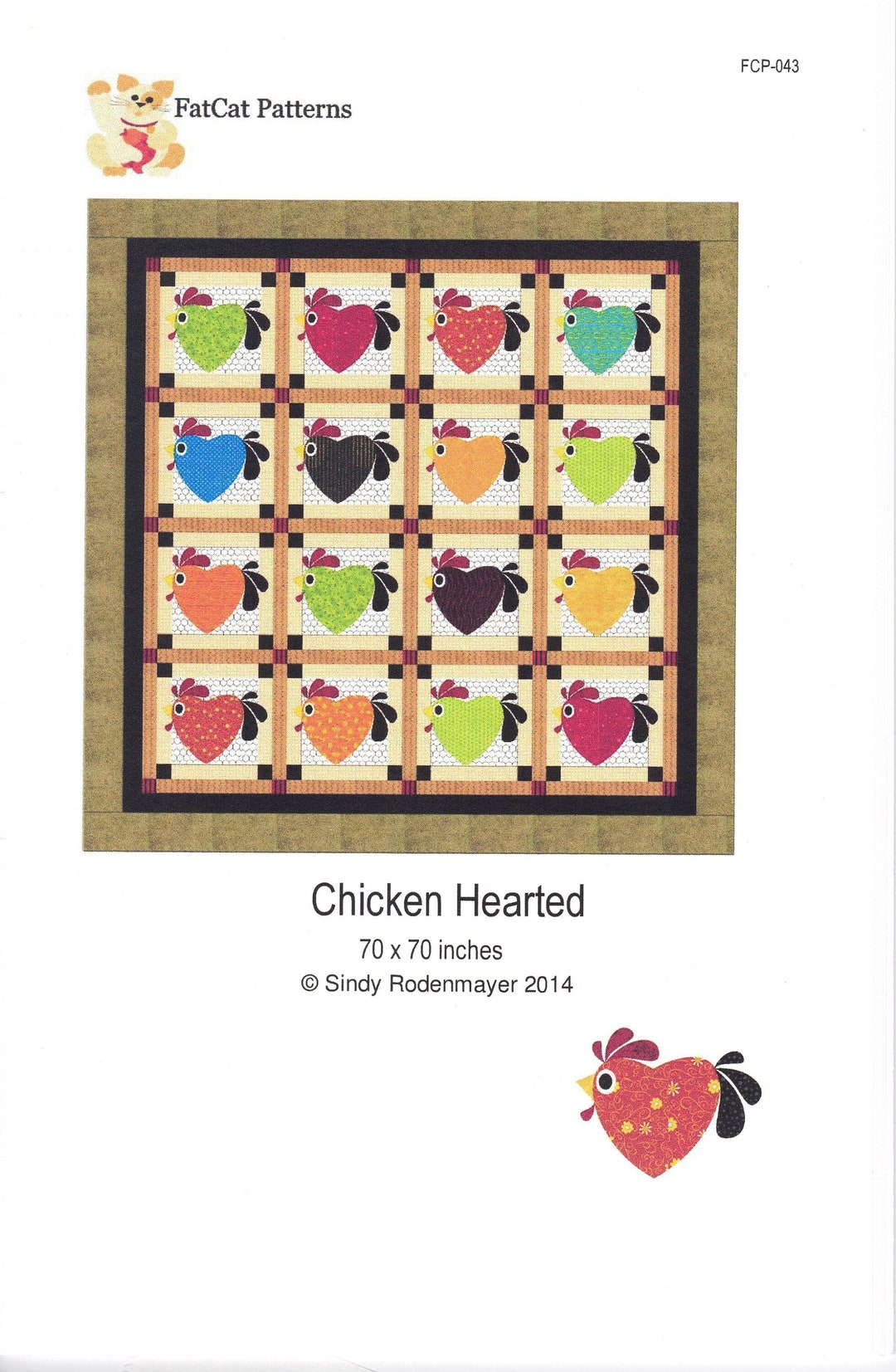 Chicken Hearted applique Quilt Pattern By: Sindy Rodenmayer Fatcat ...