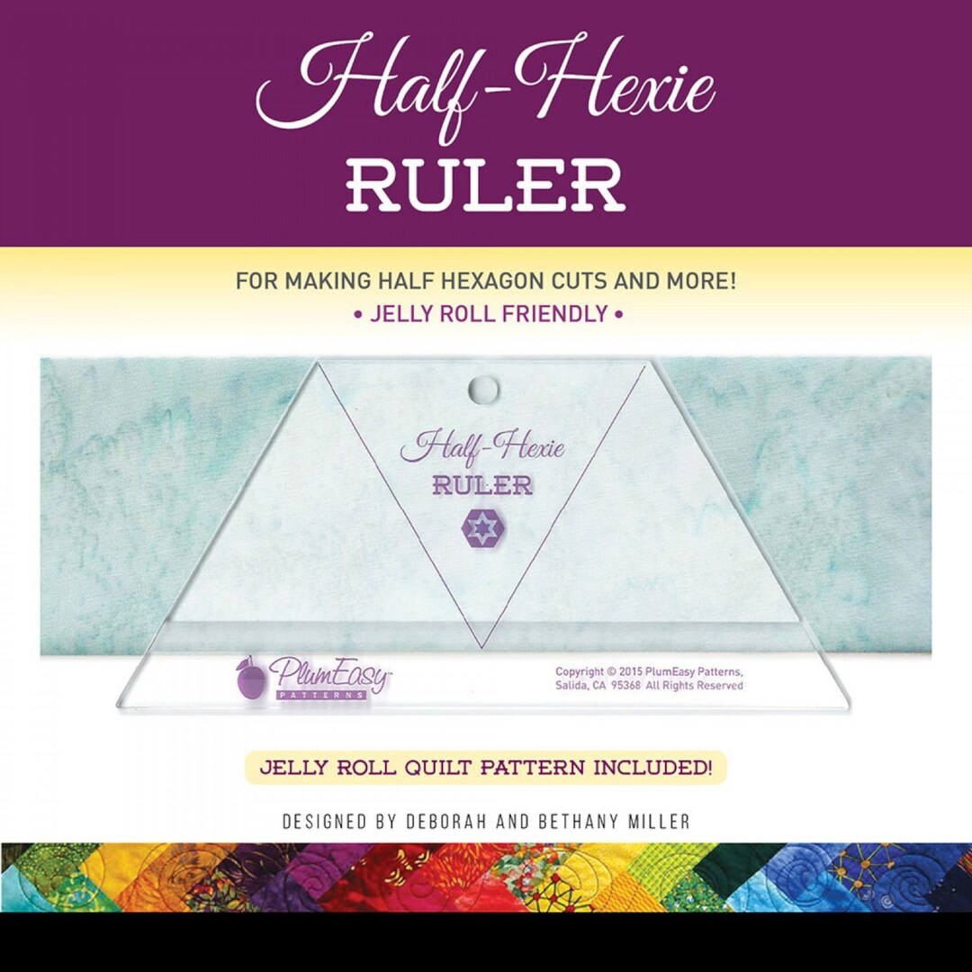 Half-hexie Ruler PEP-208 By: Plum Easy Patterns - Etsy