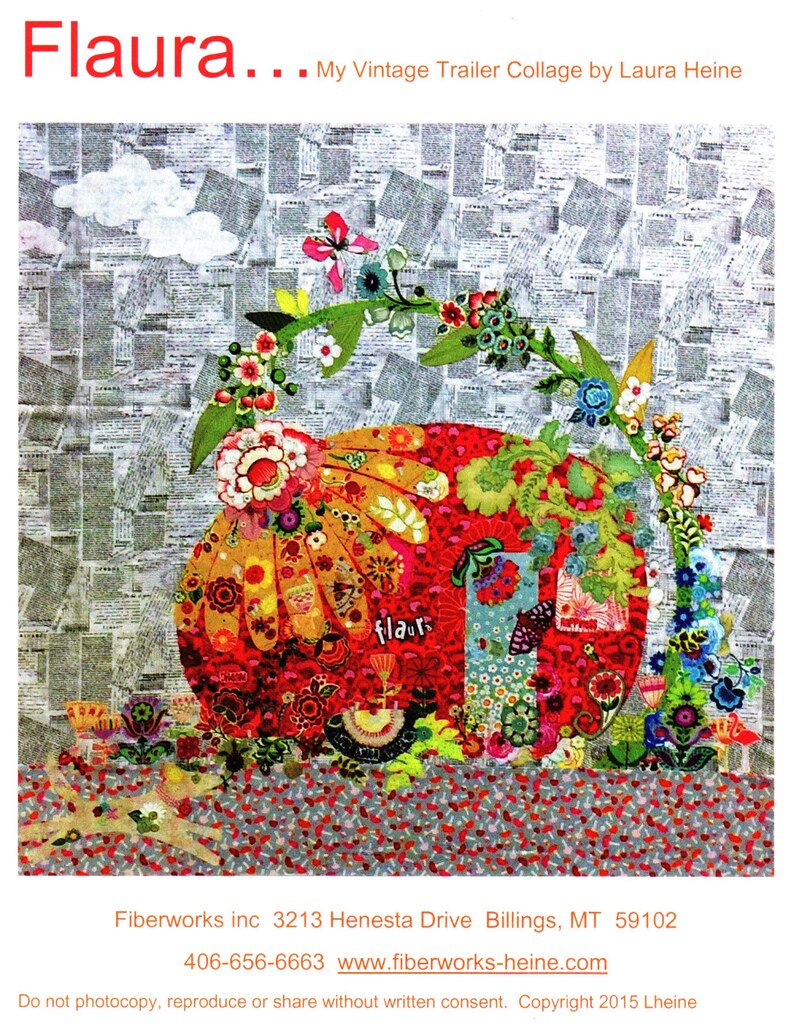 Flaura... My Vintage Trailer collage Quilt Pattern By: Laura - Etsy