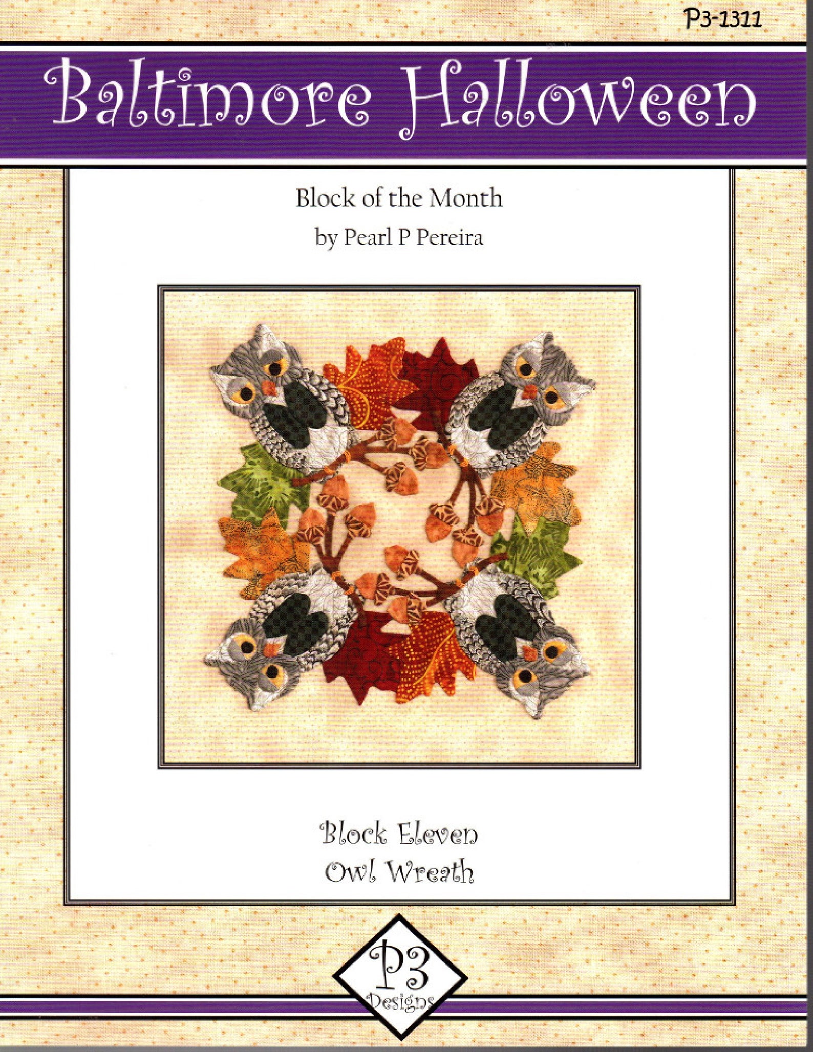 Baltimore Halloween *13-month Block of the Month Quilt Pattern Set* By ...