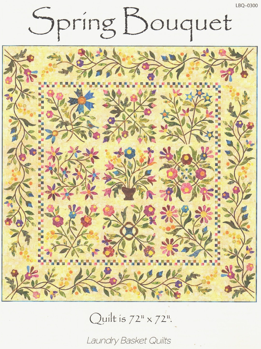 Spring Bouquet appliqué Quilt Pattern By: Edyta Sitar Laundry Basket ...