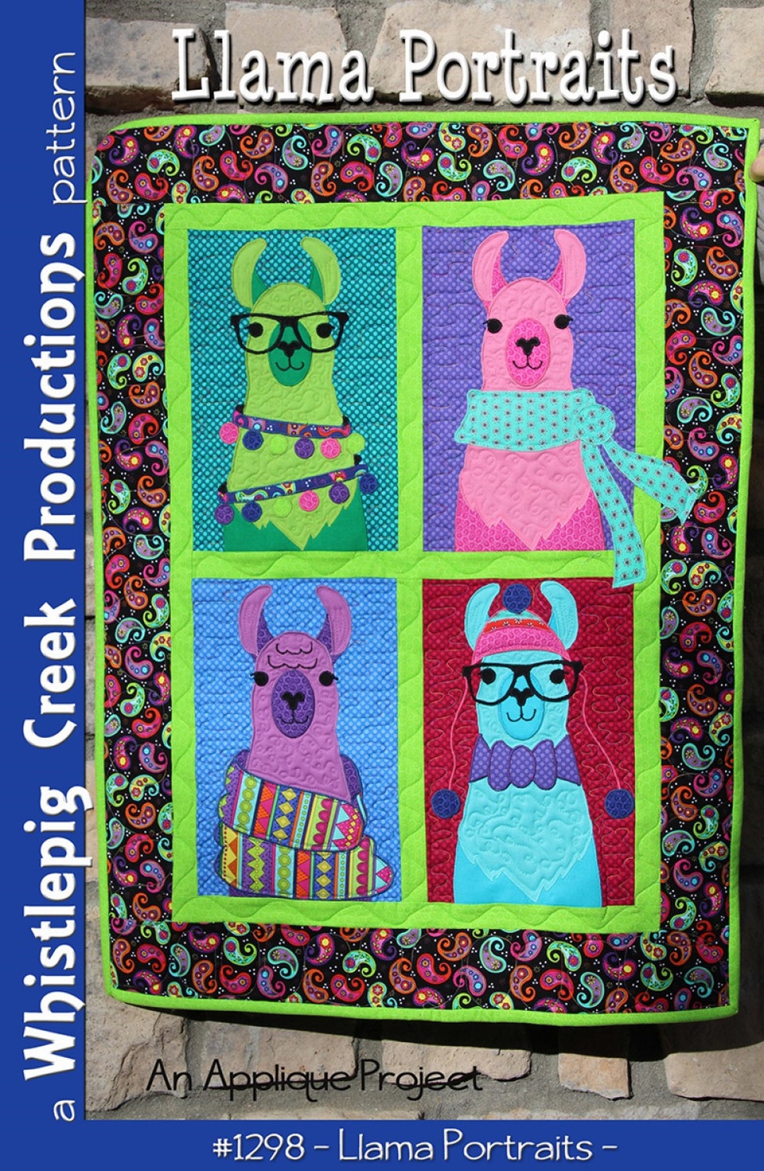 Llama Portraits applique Quilt Pattern By: Susan Marsh - Etsy
