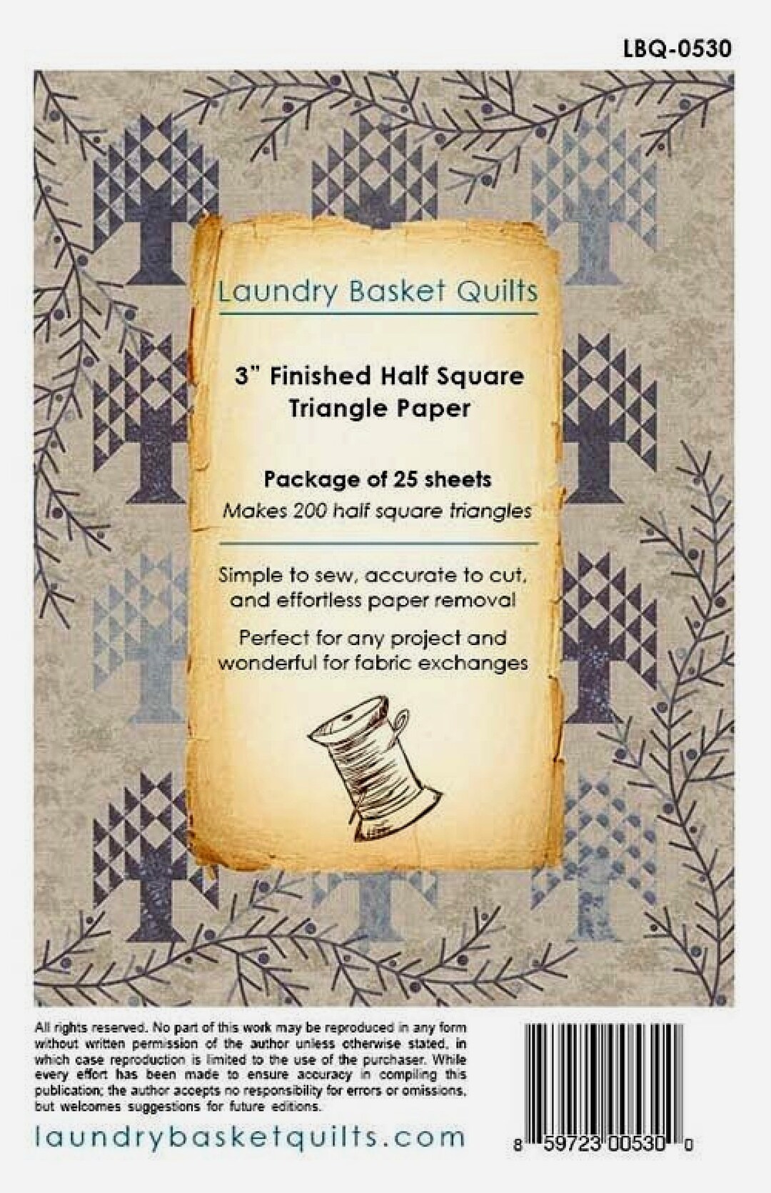 3" Finished Half Square Triangle Paper *pre-cut Friendly *package of 25 ...