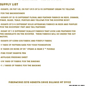 Doodle-doo *chicken Collage Quilt Pattern* By: Laura Heine - Fiberworks ...