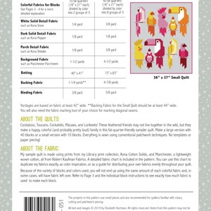 Pretty Birds *tropical Birds Sampler Quilt Pattern* By: Elizabeth ...