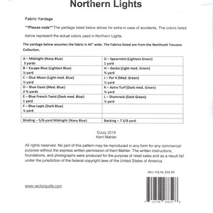 Northern Lights *foundation Paper Piecing Quilt Pattern* By: Kerri ...
