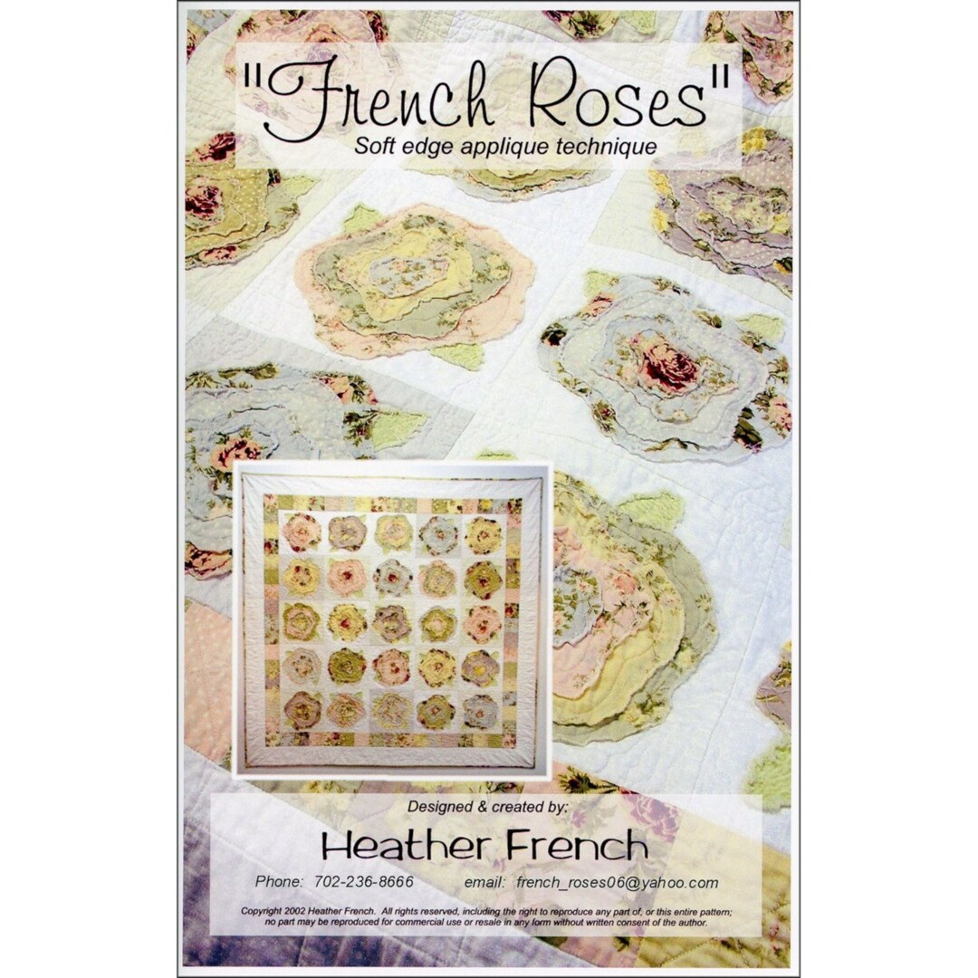 French Roses *soft Edge Applique - Quilt Pattern* By: Heather French - Etsy