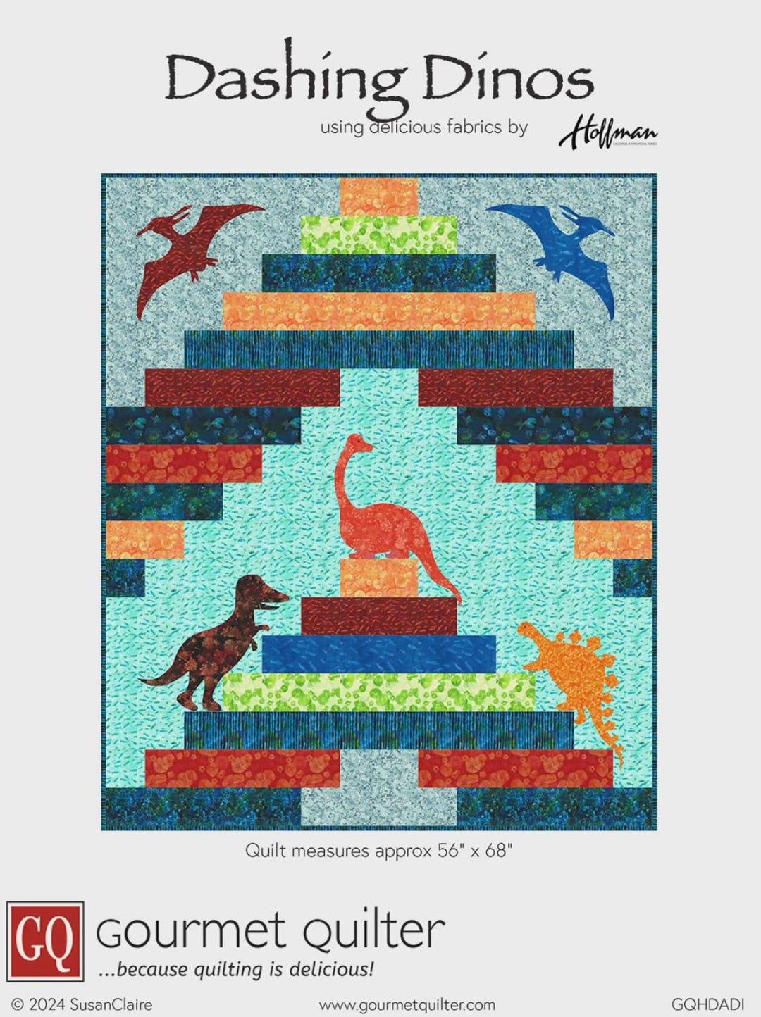 Dashing Dinos *jurassic Animal Quilt Pattern* By: Susan Claire Mayfield ...