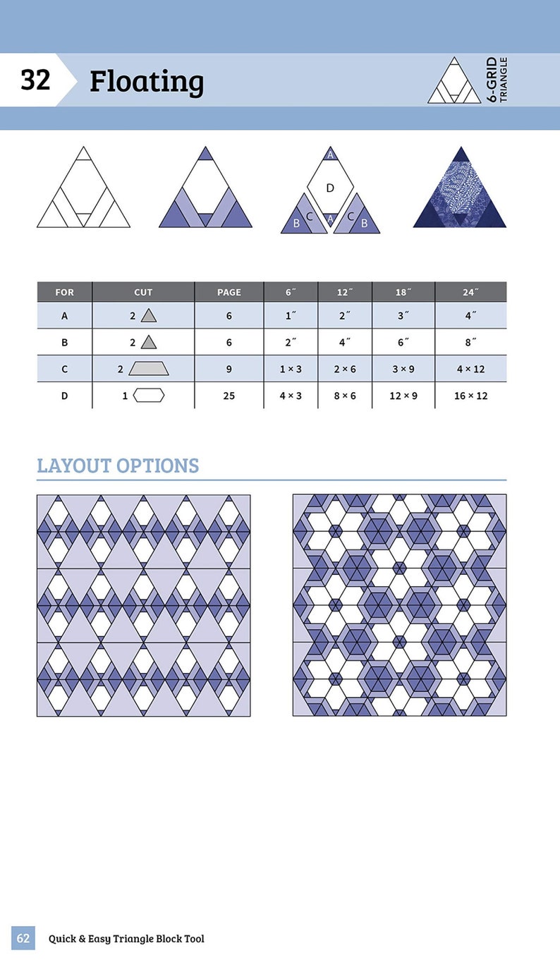 The Quick & Easy Triangle Block Tool spiral-bound Handy | Etsy