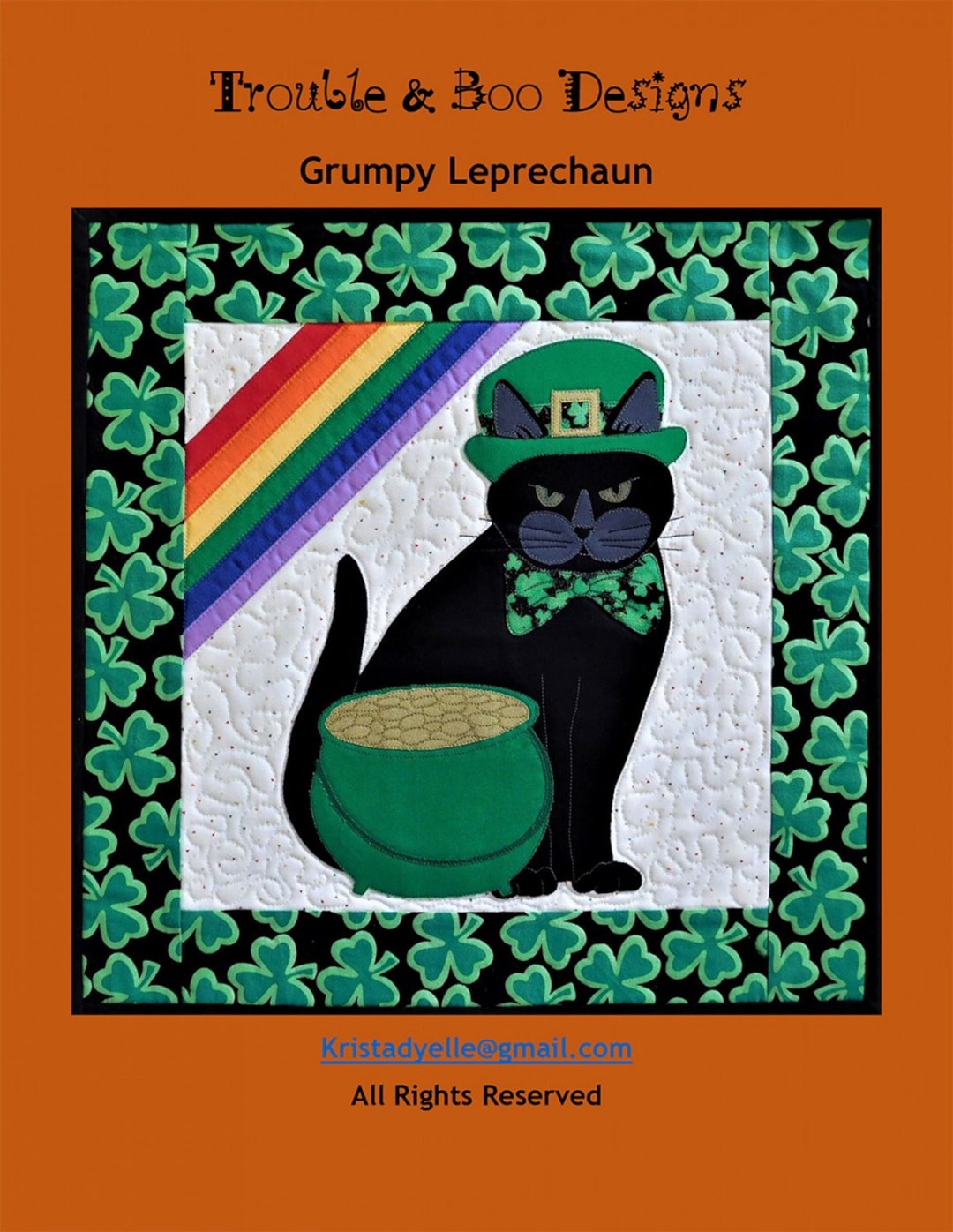 Grumpy Leprechaun wall Hanging Pattern By: Krista Dyelle of Trouble & Boo Designs TB2883 - Etsy
