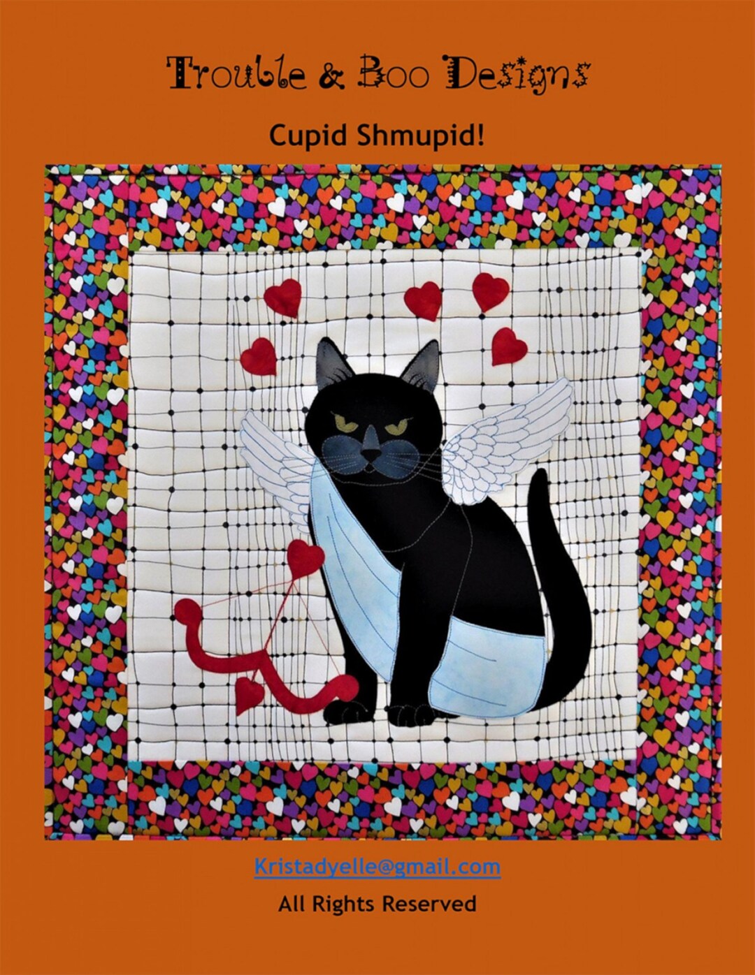 Cupid Shmupid wall Hanging Quilt Pattern From: Trouble & Boo Designs - Etsy
