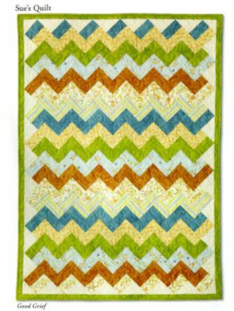 Zig A Zag quilt & Table Runner Pattern By: Eleanor Burns of - Etsy