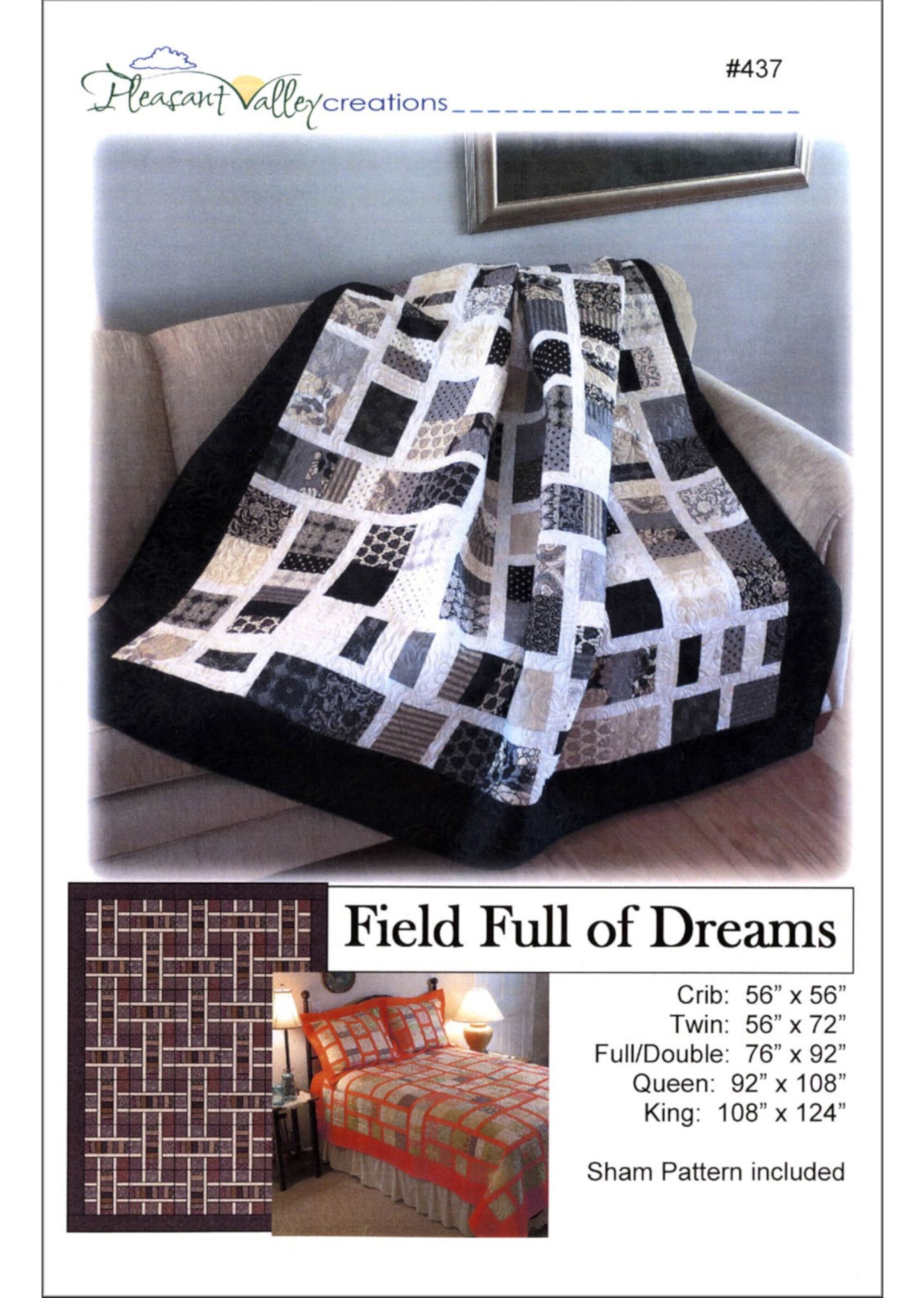 Field Full of Dreams quilt & Sham Pattern Charm Pack - Etsy