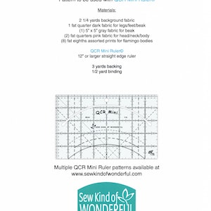 Mod Flamingos *QCR Mini - Quilt Pattern* From: Sew Kind of Wonderful ...