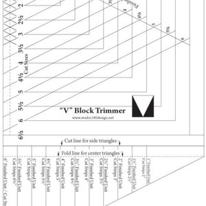 V Block Trim Down Ruler By: Deb Tucker - Studio 180 UDT11 - Etsy