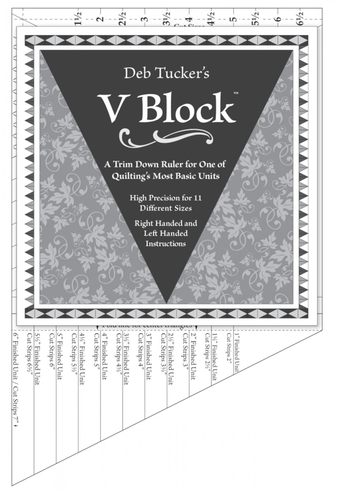 V Block Trim Down Ruler By: Deb Tucker - Studio 180 UDT11 - Etsy