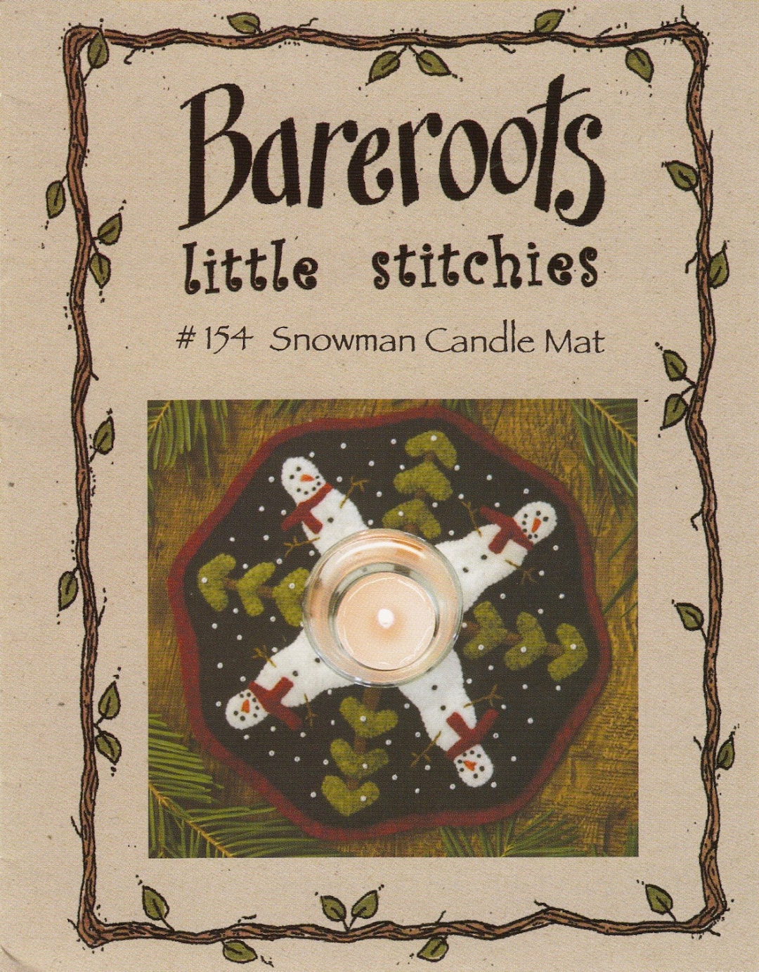 Snowman Candle Mat *little Stitches Kit* By: Barri Sue Gaudet of ...