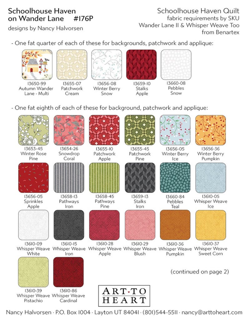 Schoolhouse Haven on Wander Lane *block 9* Quilt & Project Pattern Book ...