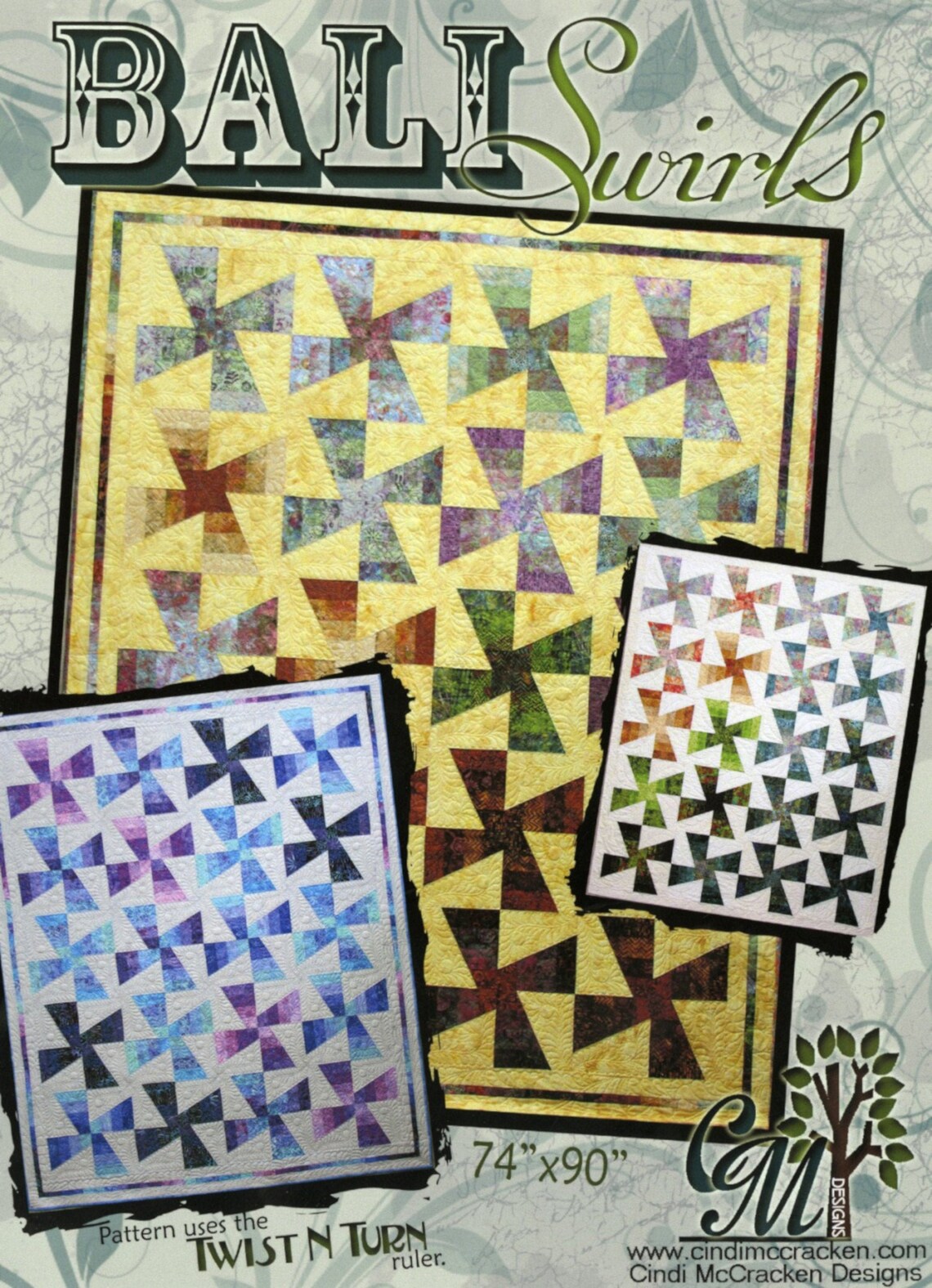 BALI SWIRLS quilt Pattern includes Twist N Turn Ruler | Etsy