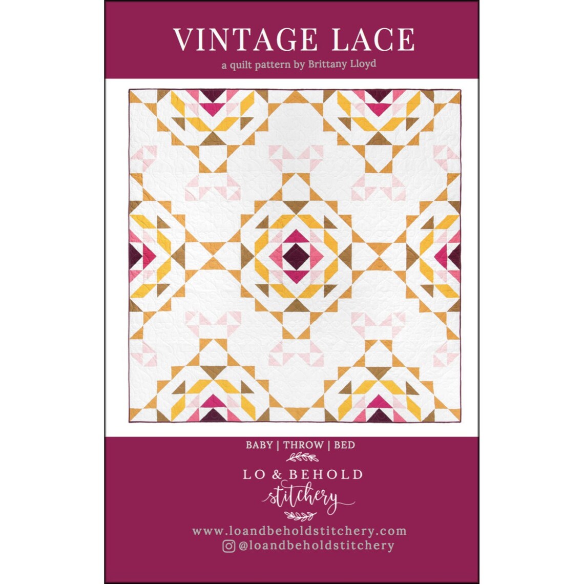 VINTAGE LACE Quilt Pattern By: Brittany Lloyd - Etsy