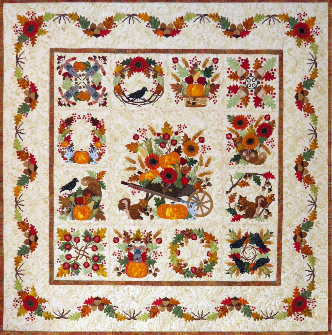 Baltimore Autumn *12-month Block of the Month Applique Quilt Pattern ...