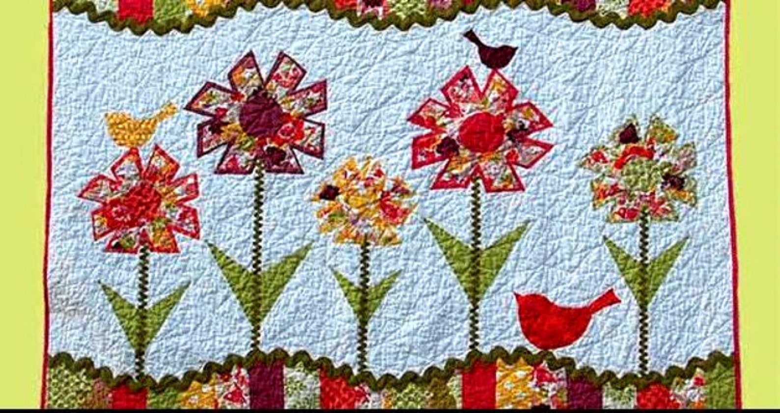 Dizzy Lizzy pieced & Applique Quilt Pattern By: Janice - Etsy