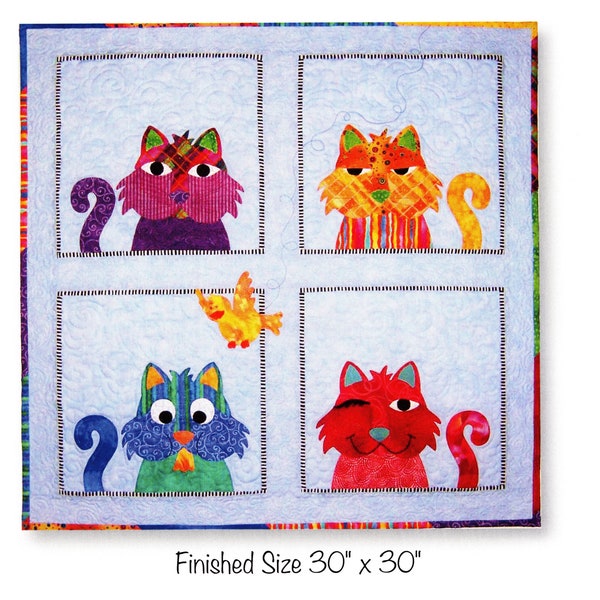 Applique Cat Quilt - Etsy