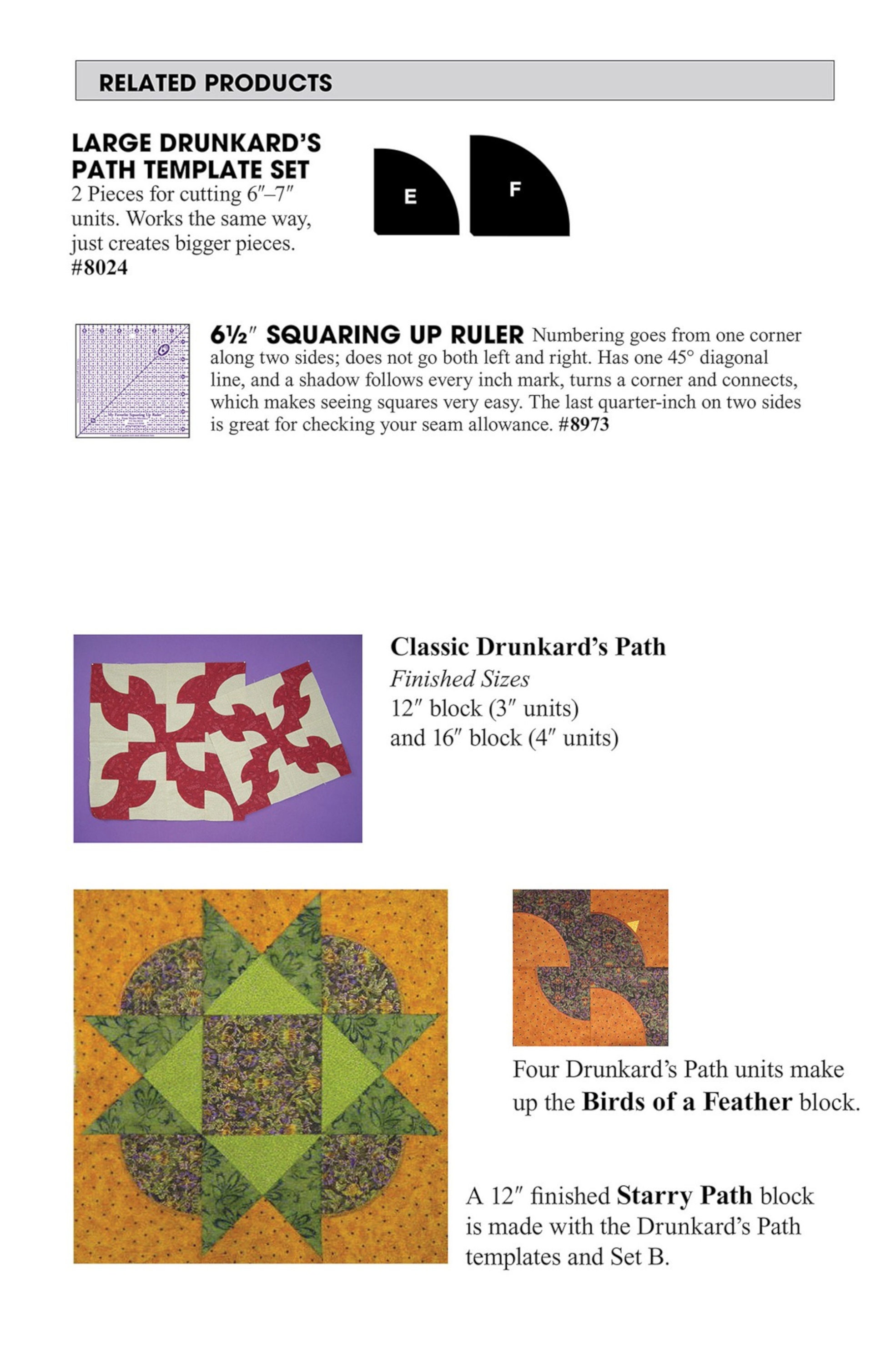 DRUNKARD S PATH SET Perfect Patchwork Acrylic Templates Etsy
