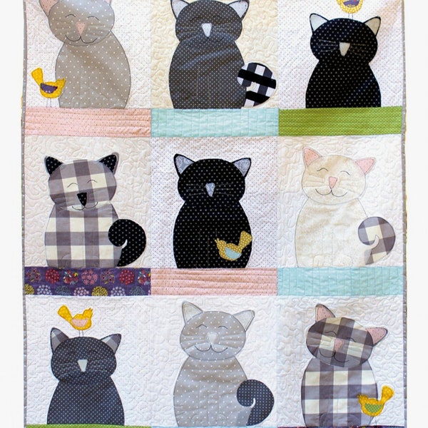 Applique Cat Quilt - Etsy