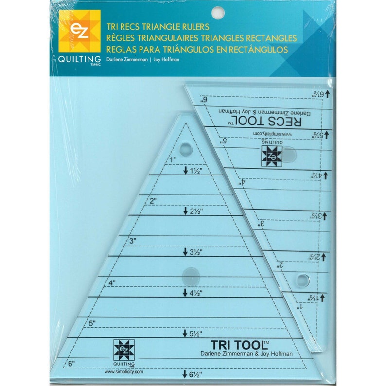 Tri Recs Triangle Rulers *acrylic* From: EZ Quilting 8823753A - Etsy