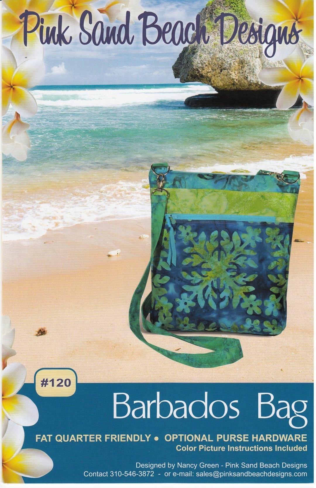 Barbados Bag *fat Quarter Friendly Sewing Pattern* From: Pink Sand ...