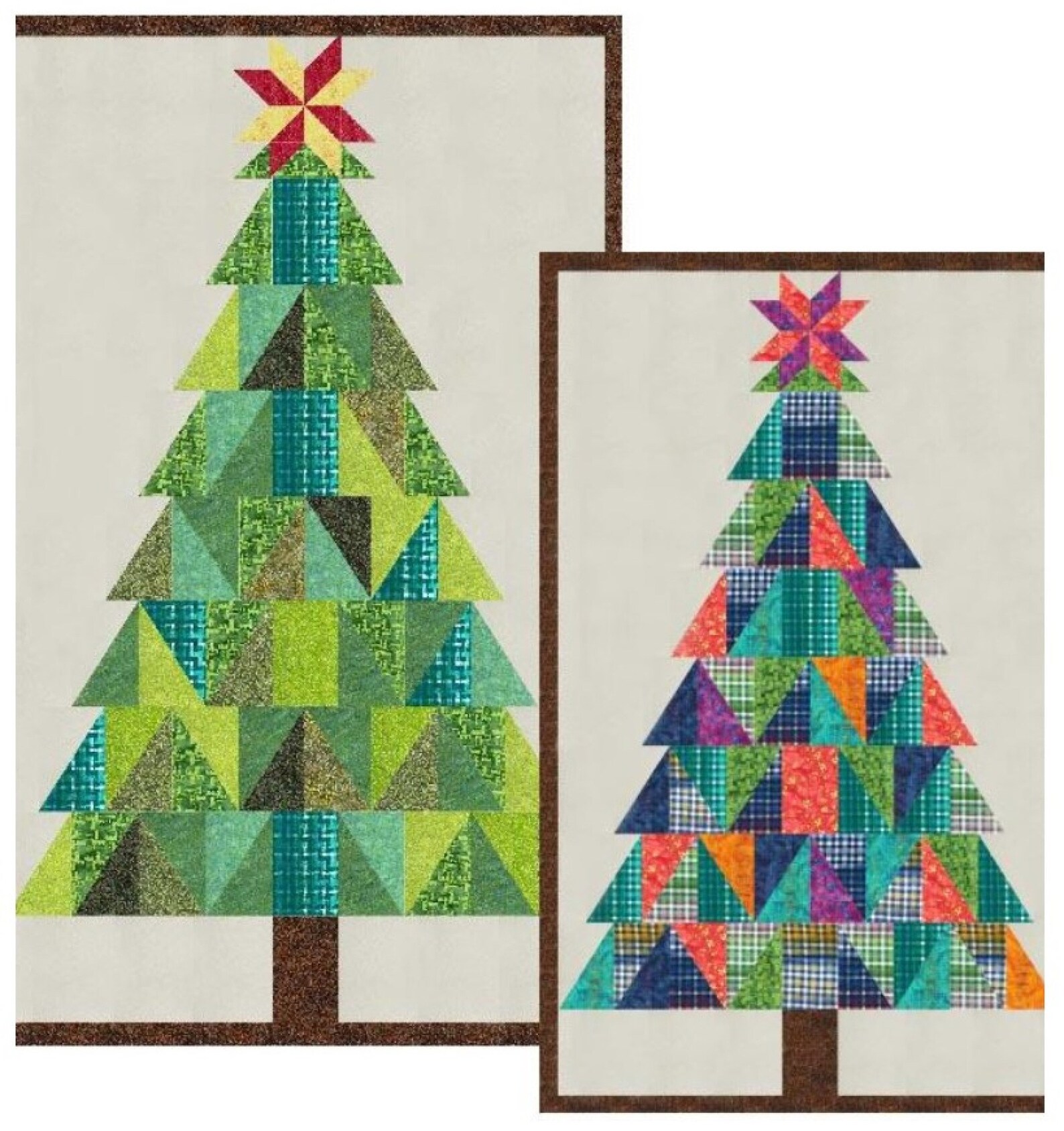 Gandiegow Christmas Tree pieced Quilt Pattern & Template By: - Etsy