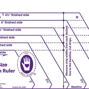 Multiple Size Half-hexagon Ruler *acrylic - Cut 2" to 4-1/2" Hexagons ...