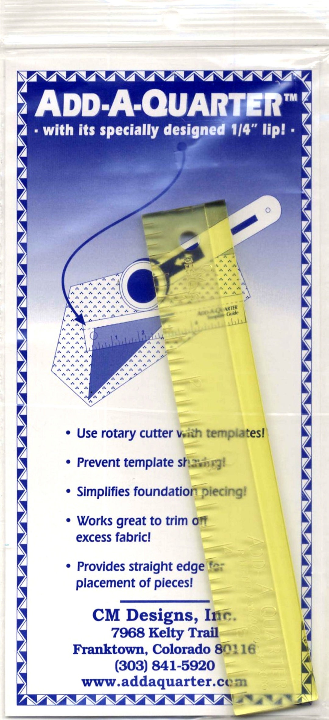 Add A-quarter Ruler *A "must Have" for Foundation Paper Piecing! * From ...