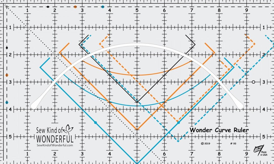 Wonder Curve Ruler *cut Your Curves & Square up Blocks Fast and Easy ...
