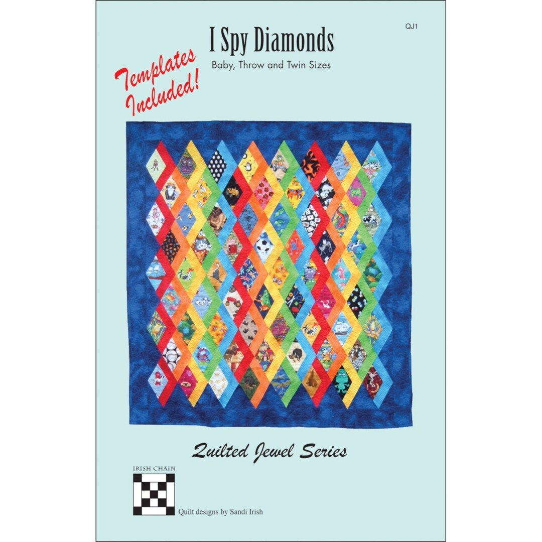 I SPY Diamonds *quilt Pattern* & Templates By: Sandi Irish Quilted ...