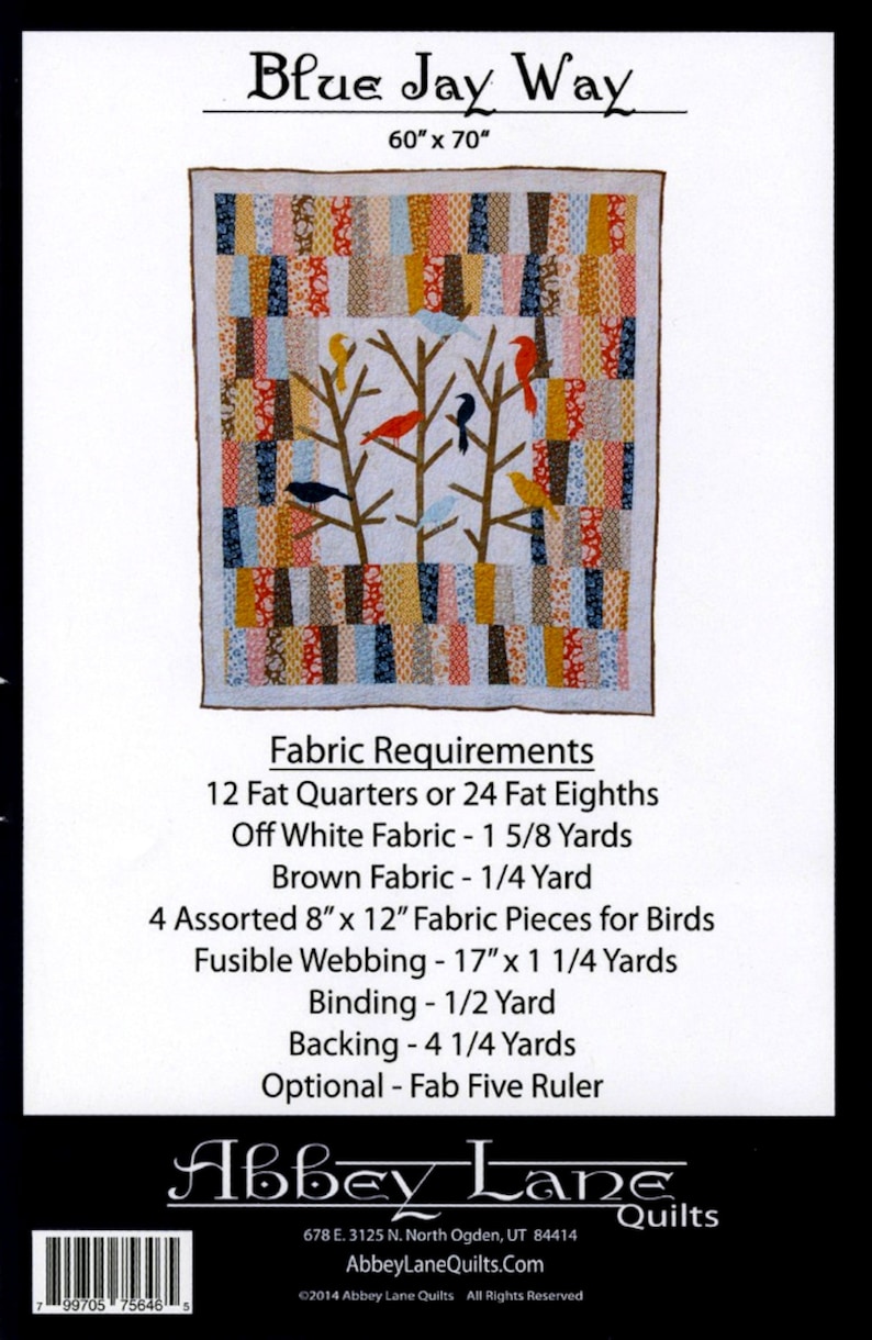 Blue Jay Way *quilt Pattern* From: Abbey Lane Quilts #202 - Etsy