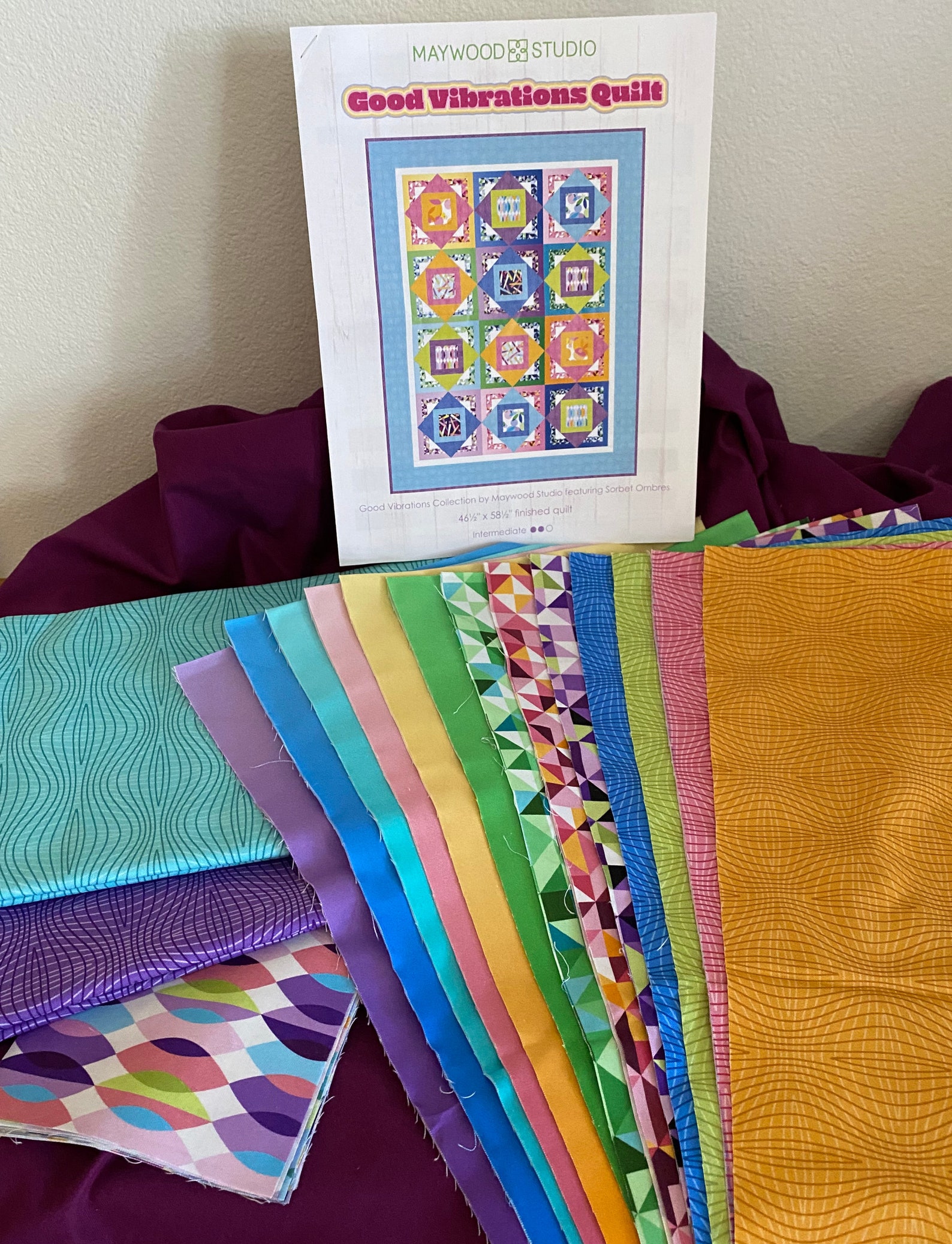 Good Vibrations Quilt *quilt Kit* By: Maywood Studio KIT-MASGOV - Etsy