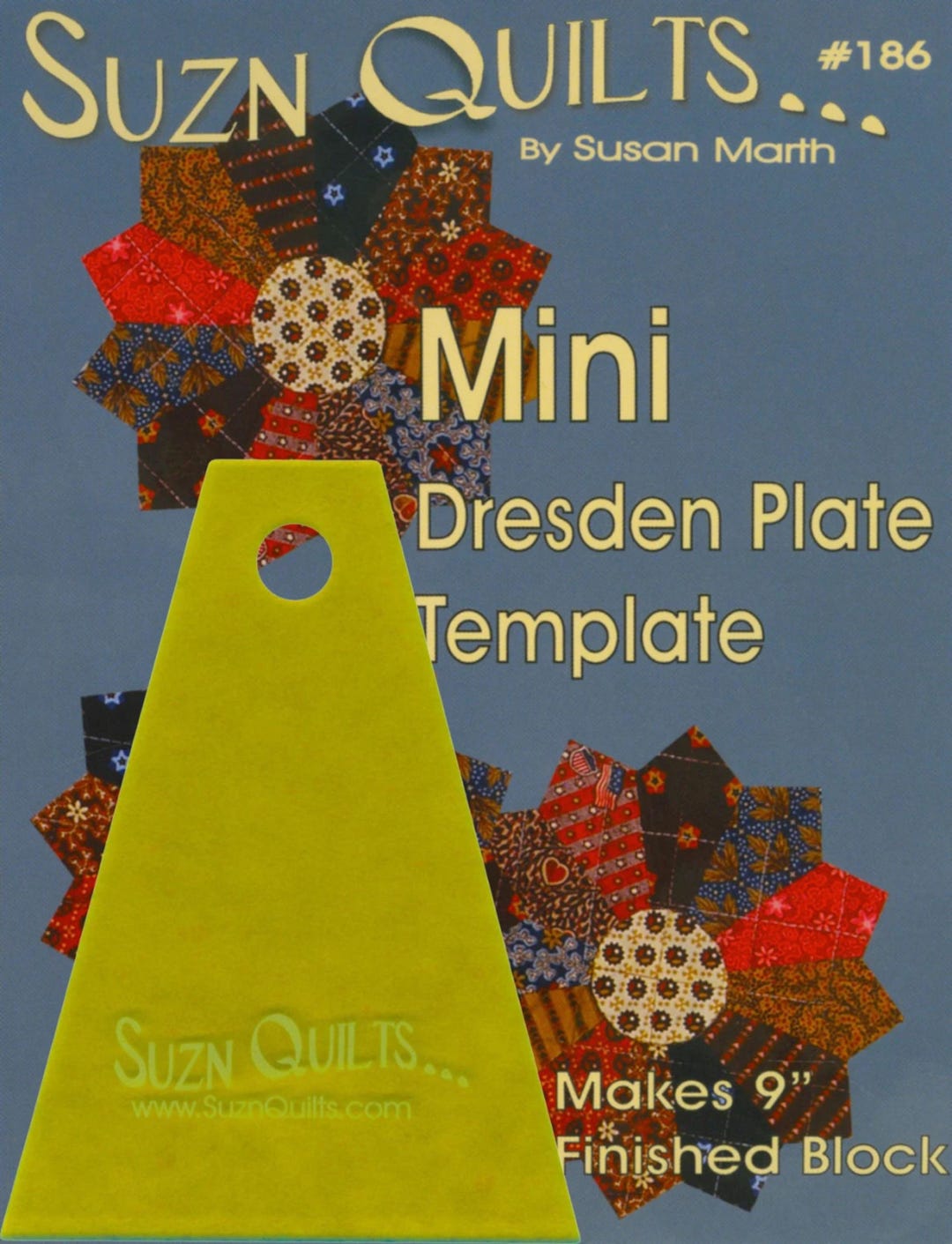 Mini Dresden Plate Template *acrylic Ruler & 9" Block Pattern** By ...