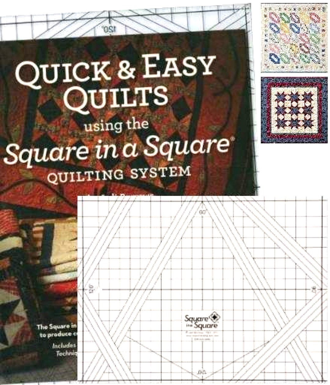 Square in A Square Ruler + Quick & Easy Quilt Pattern Book By: Jodi ...
