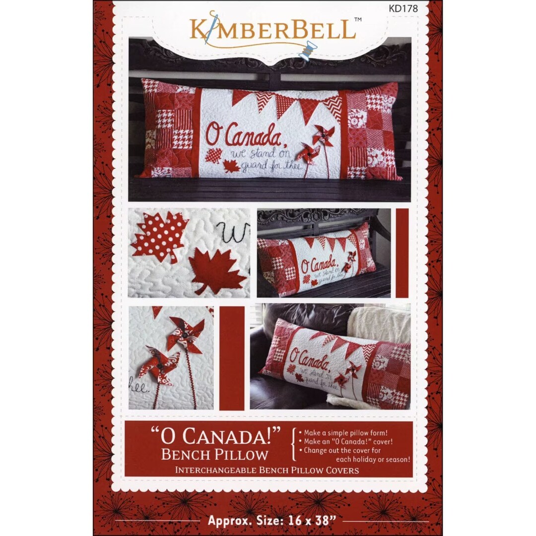O Canada Bench Pillow Pattern sewing Version From: Kimberbell KD178 - Etsy