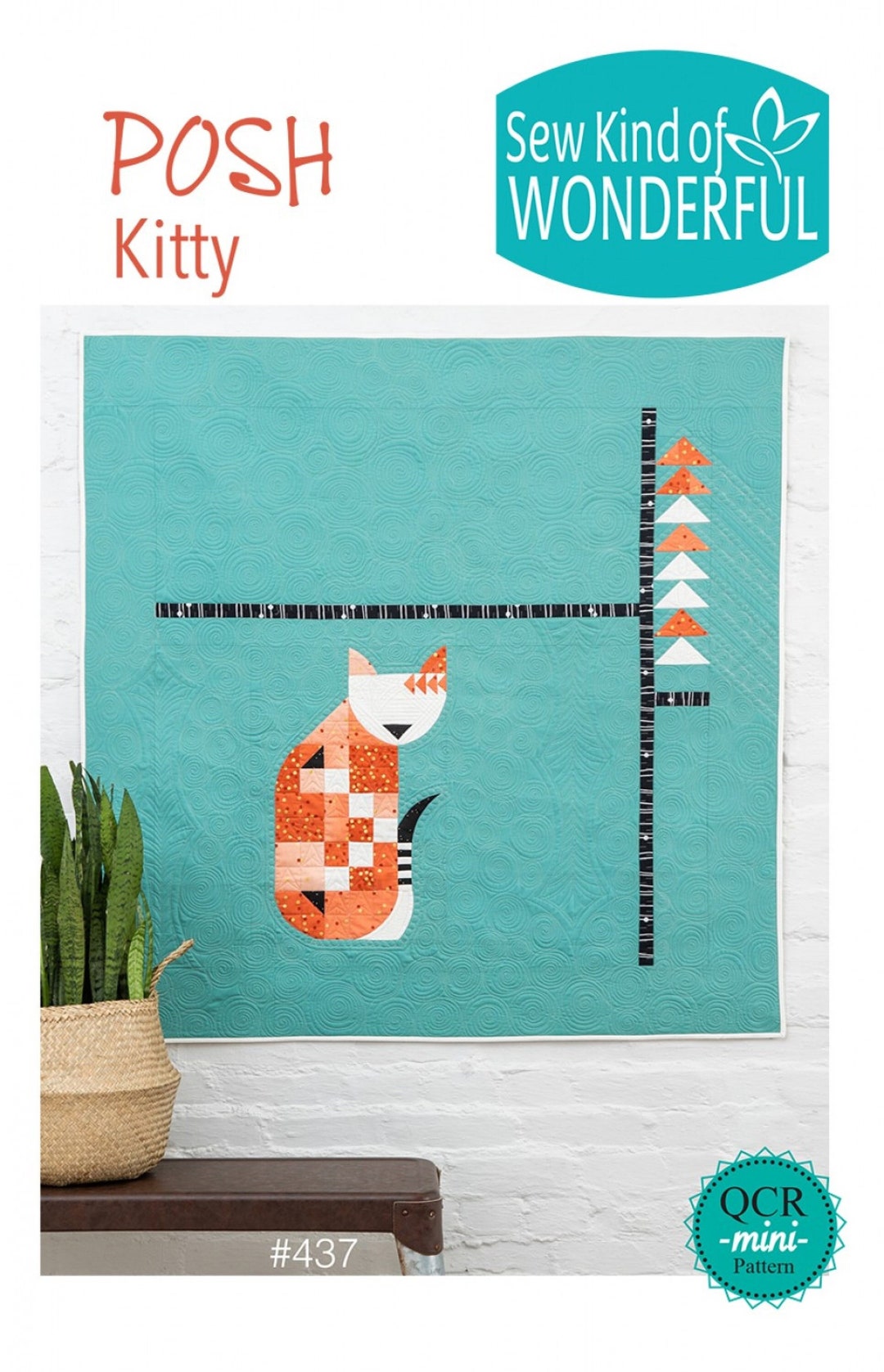 Posh Kitty quick Curve Ruler Quilt Pattern From: Sew Kind of Wonderful ...