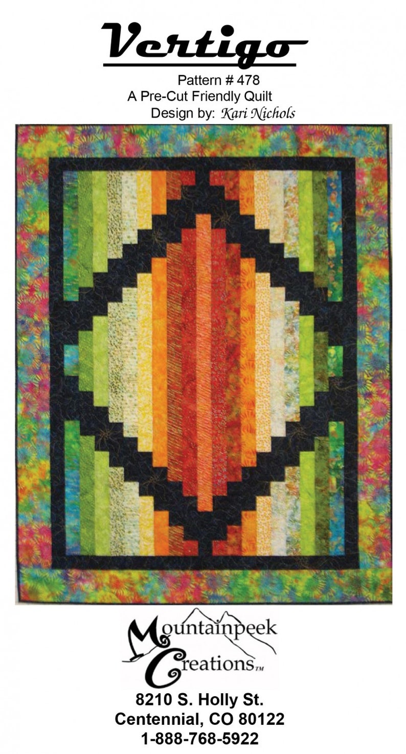 Vertigo quilt Pattern Pre-cut Friendly From: Kari Nichols - Etsy
