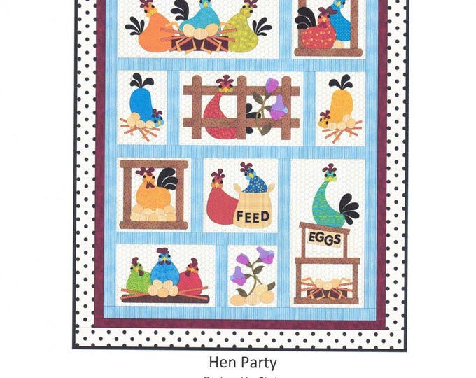 Hen Party *applique Quilt Pattern* By: Sindy Rodenmayer - Fatcat ...