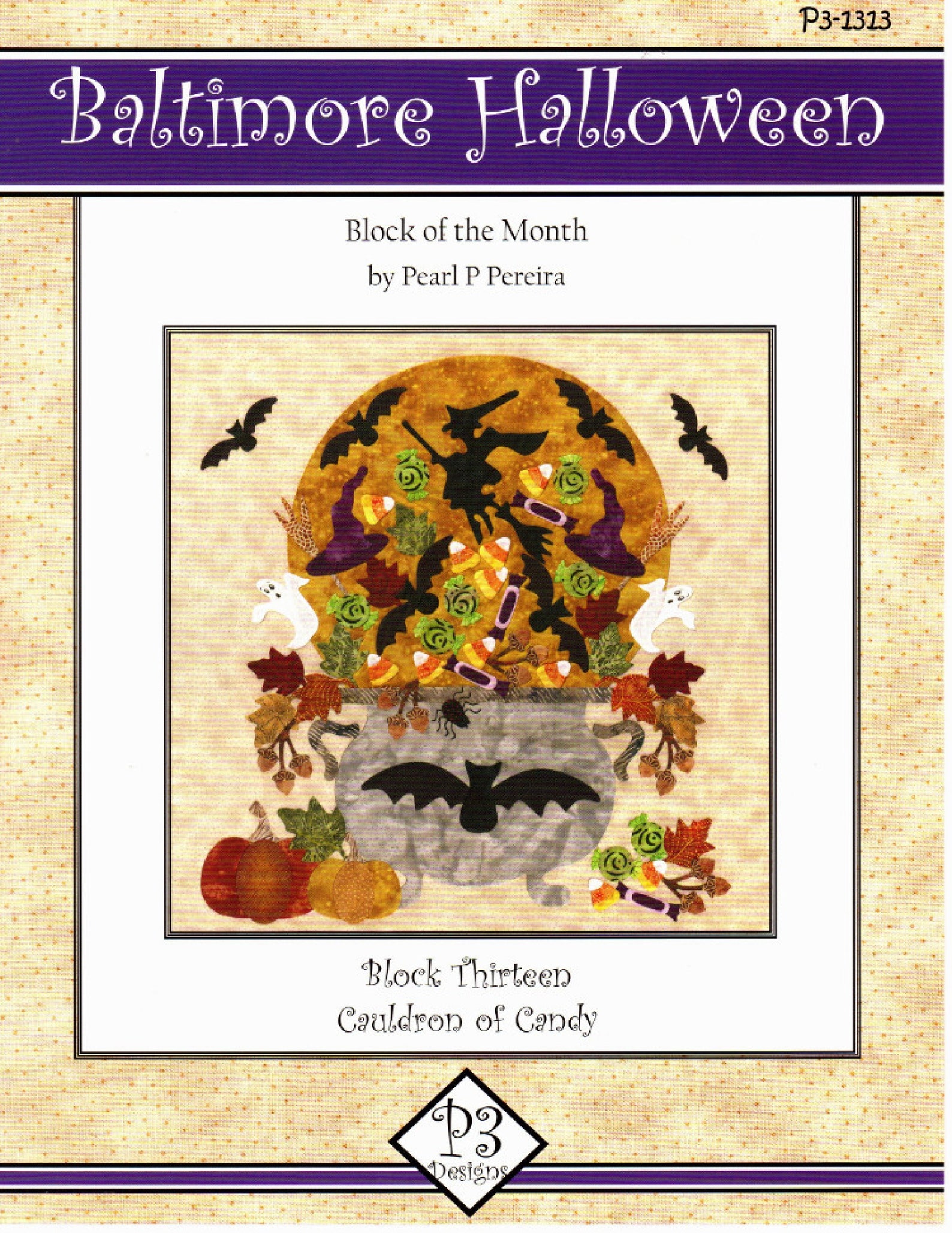 Baltimore Halloween *13-month Block of the Month Quilt Pattern Set* By ...