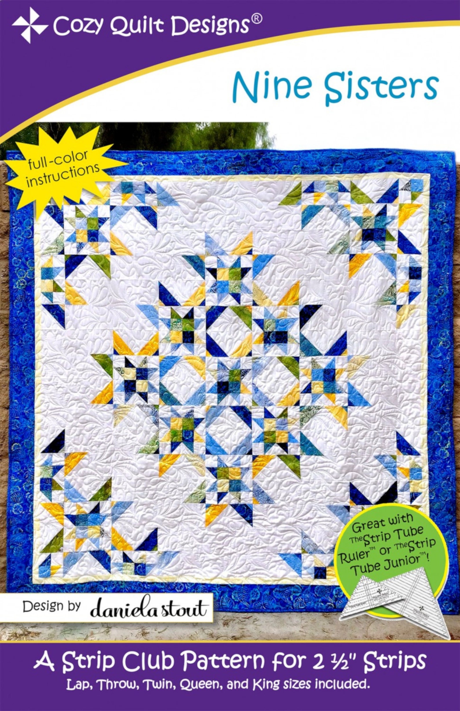 Nine Sisters *strip Club Quilt Pattern* By: Daniela Stout for - Cozy ...